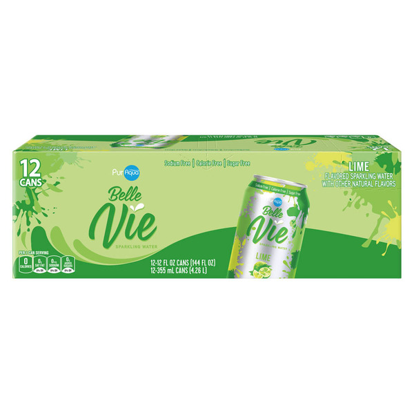 PurAqua Lime Belle Vie Sparkling Flavored Water Same-Day Delivery or Pickup | ALDI