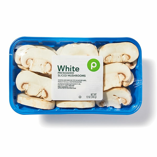 Publix Mushrooms, Sliced, Prewashed, White Same-Day Delivery or Pickup ...