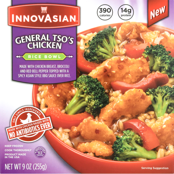 InnovAsian Cuisine Rice Bowl, General Tso's Chicken (9 oz) - Instacart