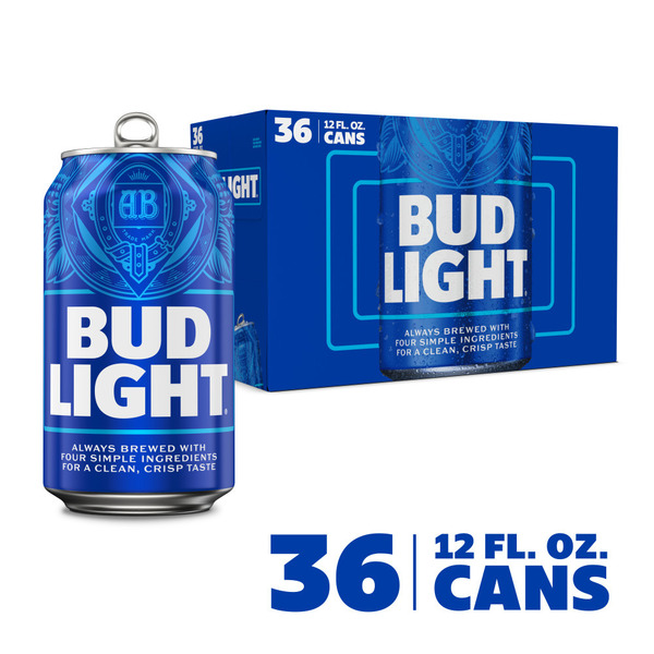 Bud Light American Lager Beer 36 Pack, 12 Fl Oz Cans Same-Day Delivery ...