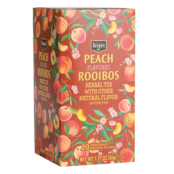 Benner Tea Co Peach Rooibos Herbal Bagged Tea Same-Day Delivery or ...