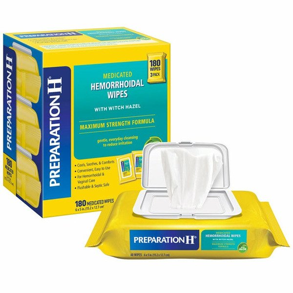 Preparation H Medicated Hemorrhoidal Wipes, 180-count Same-Day Delivery ...