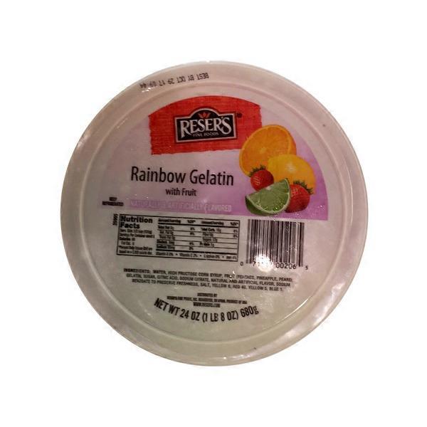 Resers Gelatin, Rainbow, with Fruit (24 oz) - Instacart