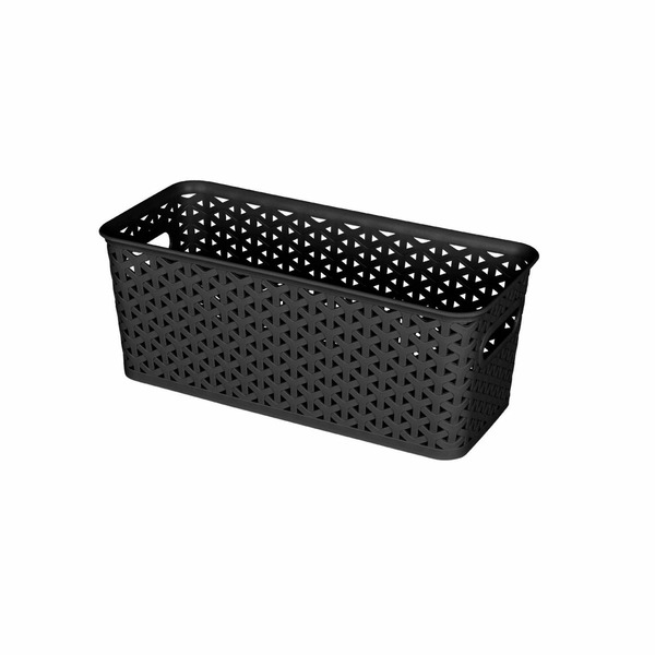 Target Room Essentials Black Y Weave Rectangle Storage Bin Same-Day ...