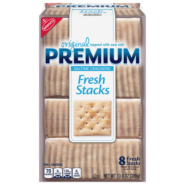 Wegmans Premium Fresh Stacks Original Saltine Crackers, Travel Snacks ...