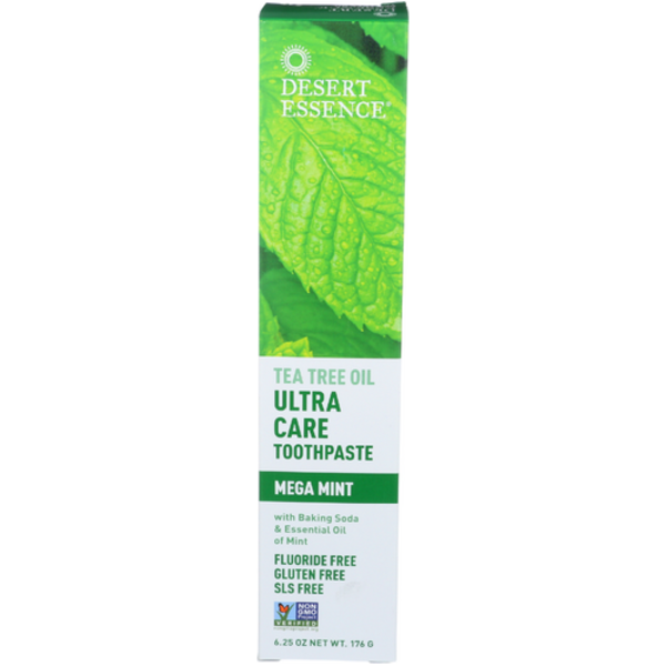 Desert Essence Toothpaste, Ultra Care, Natural Tea Tree Oil, Mega Mint ...