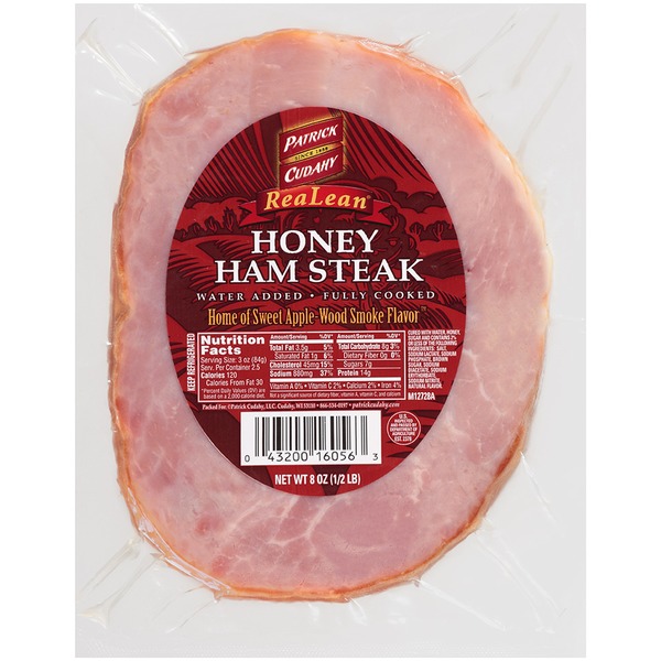 Patrick Cudahy ReaLean Honey 8oz Ham Steak (8 oz) - Instacart
