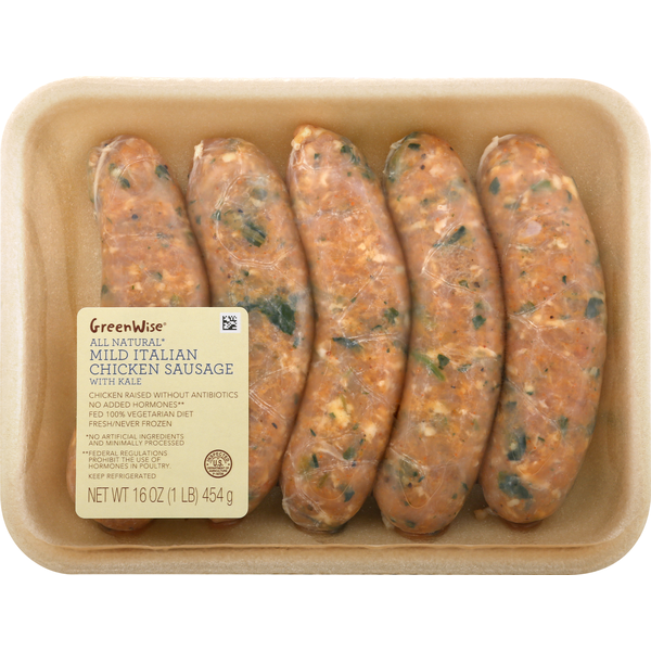 GreenWise Antibiotic Free Chicken Sausage With Kale (16 oz) - Instacart