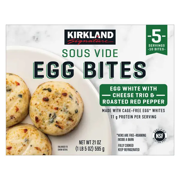 Kirkland Signature Egg White With Cheese Trio & Peppers Egg Bites Same ...