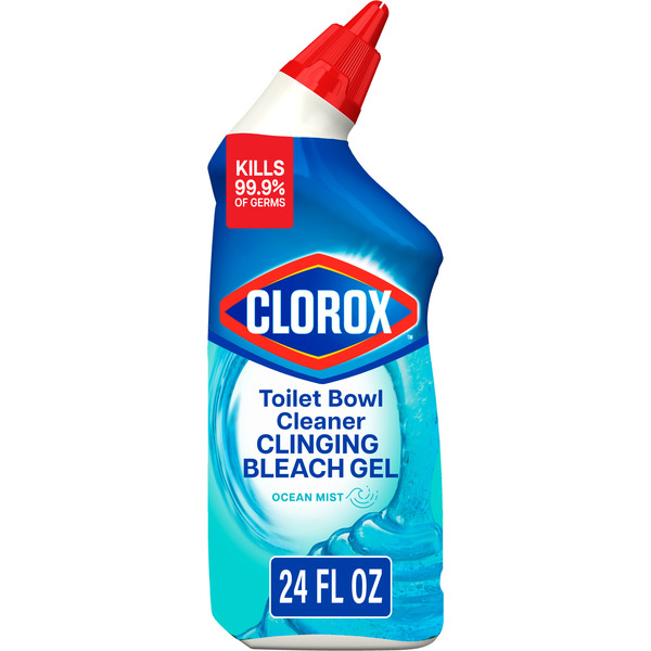 Clorox Toilet Bowl Cleaner, Clinging Bleach Gel, Ocean Mist Same-Day ...