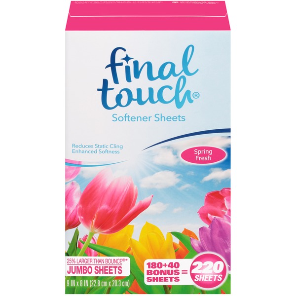 Final Touch Softener Sheets, Spring Fresh (220 ct) - Instacart