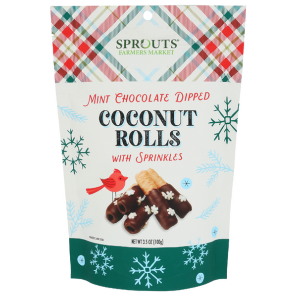 Sprouts Mint Chocolate Dipped Coconut Rolls W/Sprinkles Same-Day ...