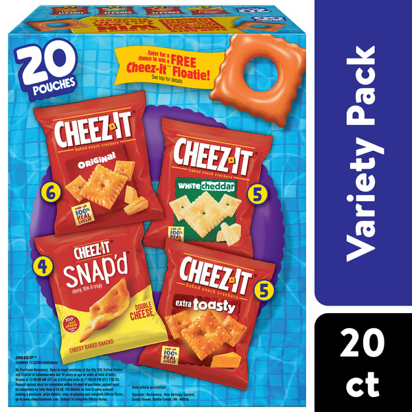 Cheez-It Cheese Crackers Variety Pack, Baked Snack Crackers, 19.1 oz ...