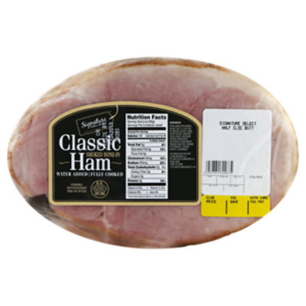 Safeway Signature SELECT Half Classic Butt Bone-In Ham Same-Day ...