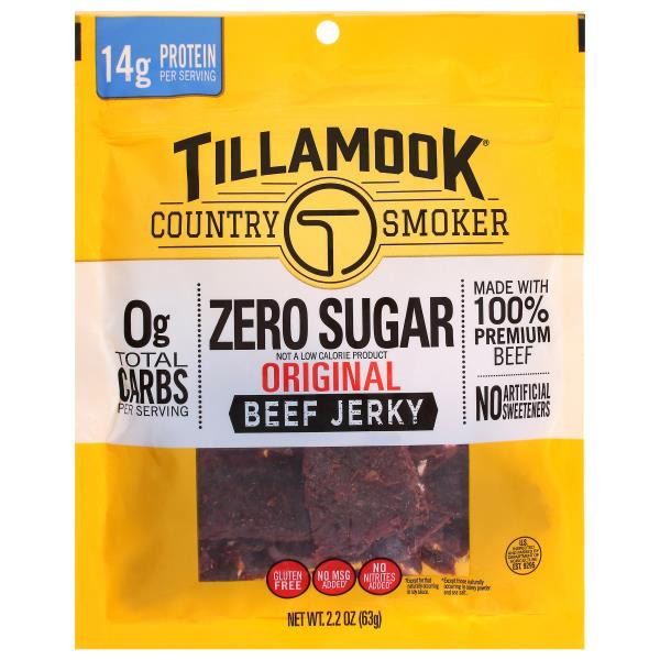 Tillamook Country Smoker Beef Jerky, Zero Sugar, Original Same-Day ...