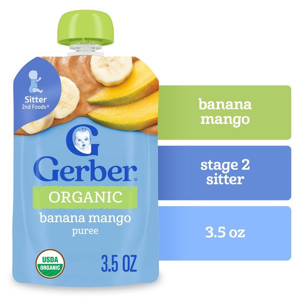Gerber Organic Banana Mango Pouch Same-Day Delivery or Pickup | Publix