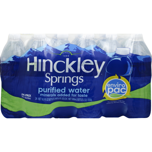 Hinckley Springs Water, Purified, 24 Pack Same-Day Delivery or Pickup ...