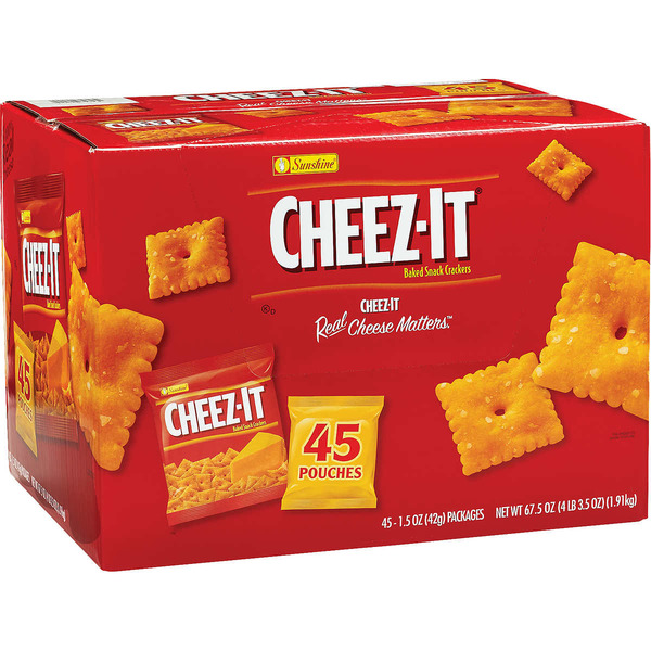 Cheez-It Original Cheese Crackers, Baked Snack Crackers, Single Serve ...