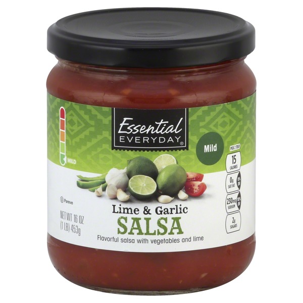 Essential Everyday Salsa, Lime & Garlic, Mild (16 oz) - Instacart