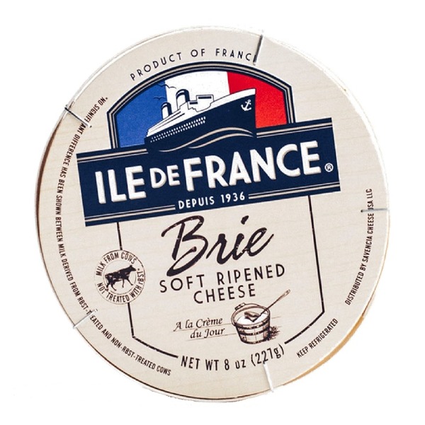 Ile De France Brie Soft Ripened Cheese (8 oz) - Instacart