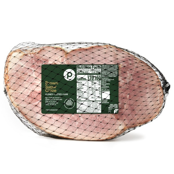 Publix Fully Cooked Spiral Sliced Ham, Half, Brown Sugar Glaze Packet ...