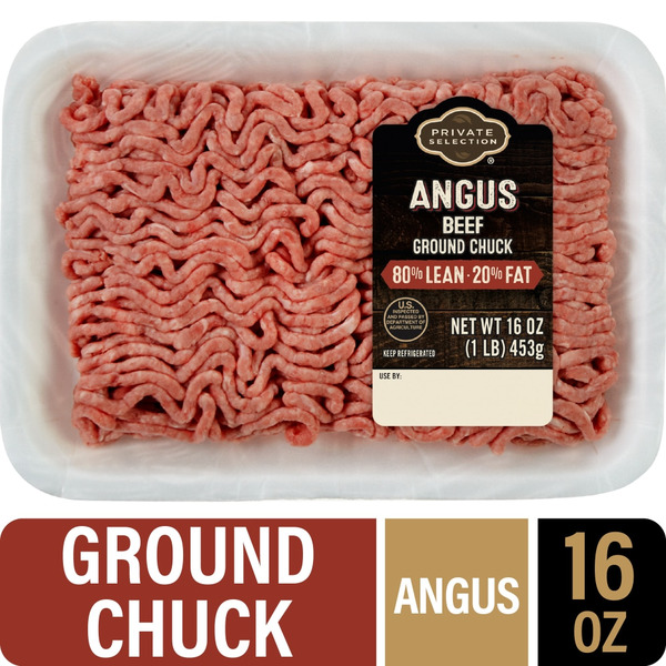 Kroger Private Selection Angus 80% Lean/20% Fat Ground Beef Chuck Same ...