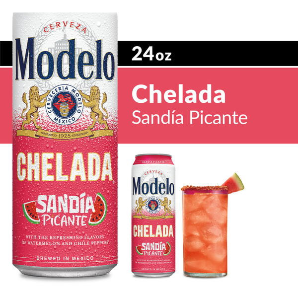 Modelo Chelada Sandía Picante Mexican Import Flavored Beer Can Same-Day ...