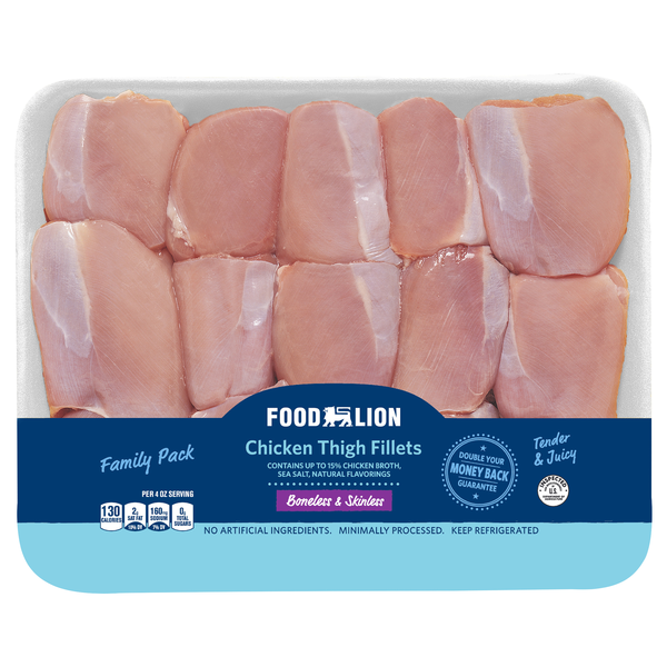 Food Lion Food Lion Boneless Skinless Thighs Value Pack Same-Day Delivery or Pickup | Instacart