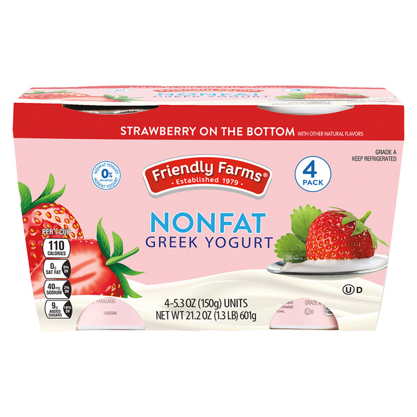 Friendly Farms Greek Strawberry on the Bottom Greek Yogurt Same-Day ...