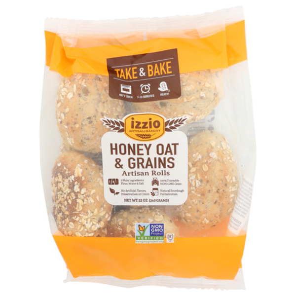 Sprouts Farmers Market Izzio Artisan Bakery Artisan Rolls, Honey Oat ...