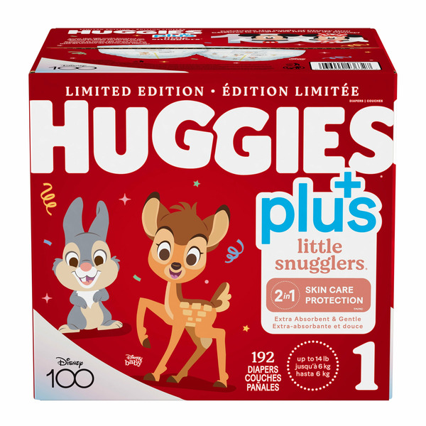 Costco Huggies Little Snugglers Plus Baby Diapers Size 1 Same-Day ...