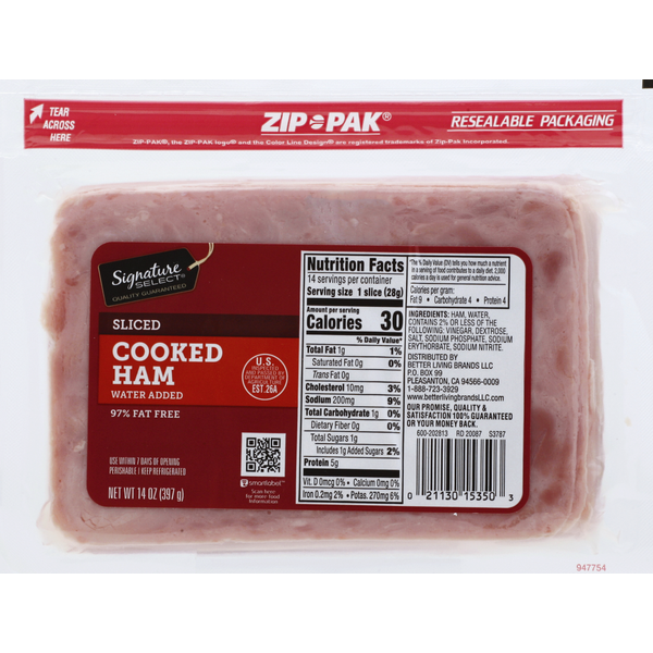 Safeway Signature SELECT Cooked Ham, Sliced Same-Day Delivery or Pickup ...