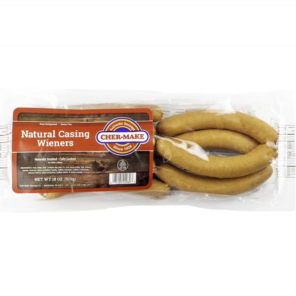 Cher-Make Sausage Company Natural Casing Weiners Same-Day Delivery or ...