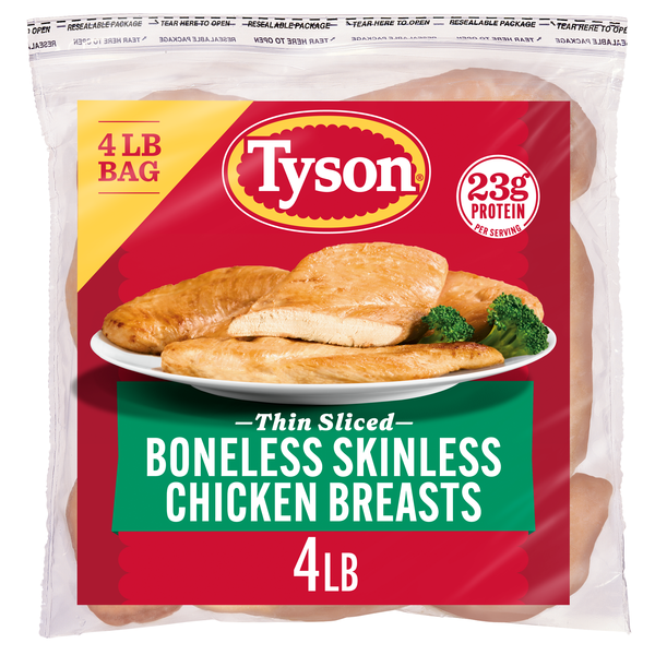 Tyson Boneless Skinless Chicken Breasts, 4 lb. (Frozen) Same-Day ...