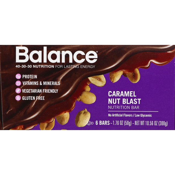 Balance Bar Nutrition Bar, Caramel Nut Blast (6 each) - Instacart