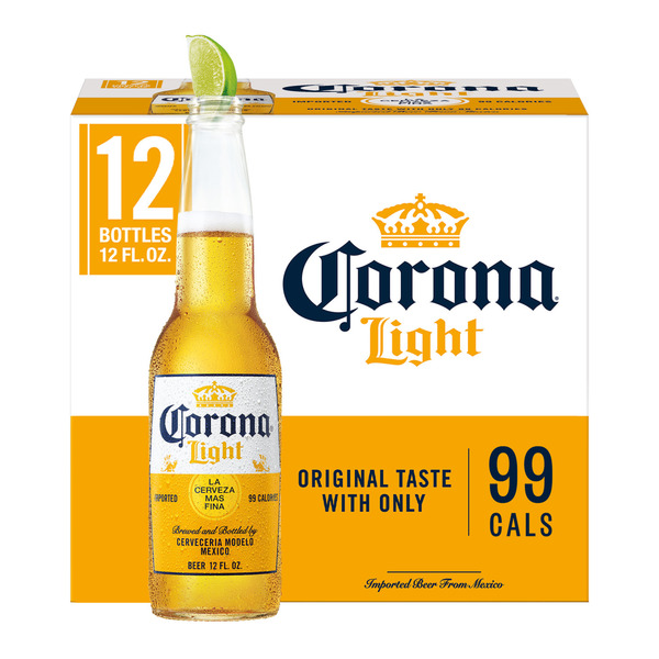 Corona Light Mexican Lager Import Lower Calorie* Light Beer Bottles ...