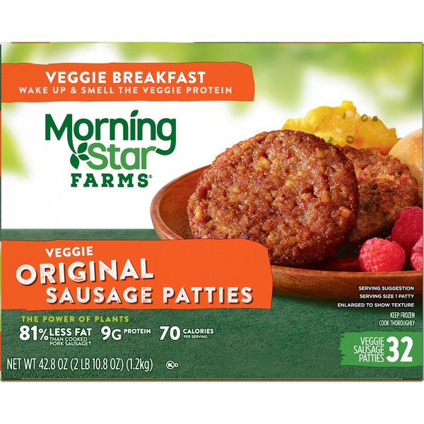 Costco Morning Star Farms Meatless Sausage Patties, Vegan Plant Based ...