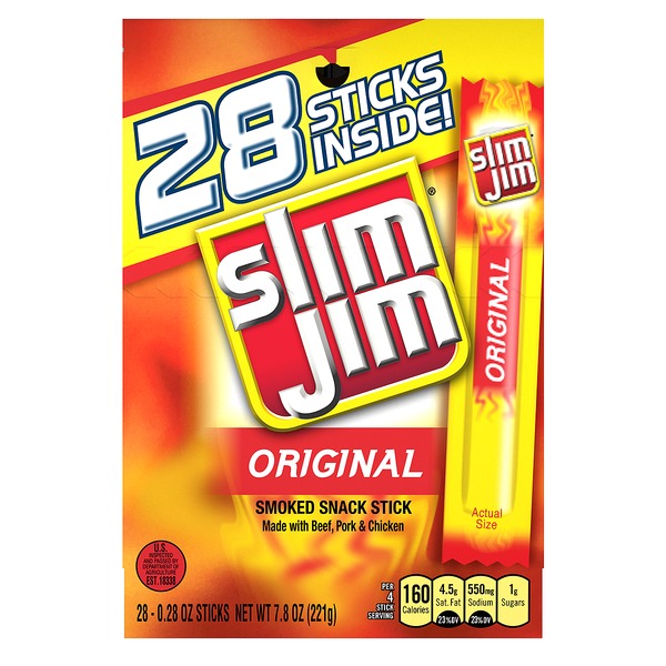 Slim Jim Original Stick (0.28 oz) - Instacart