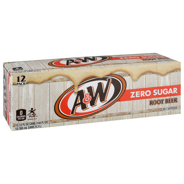 Wegmans A&W Root Beer, Zero Sugar, 12 Pack Same-Day Delivery or Pickup ...