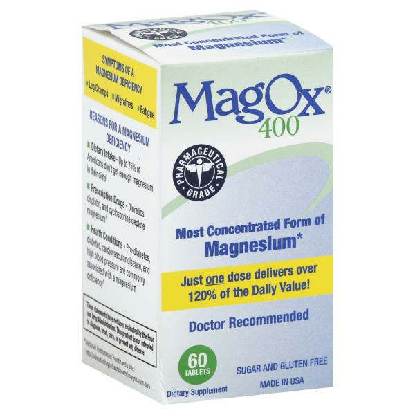 Publix Mag-ox Magnesium Supplement 400 Magnesium Oxide Dietary Mineral ...