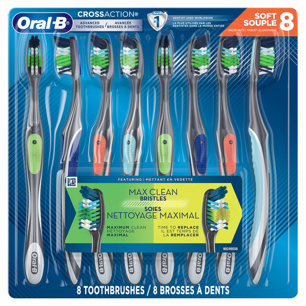 Oral-B Crossaction Advanced Toothbrushes, Medium Same-Day Delivery | Costco