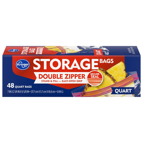 Kroger Kroger® Double Zipper Reclosable Quart Storage Bags Same-Day ...