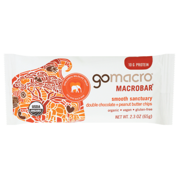GoMacro MacroBar, Double Chocolate + Peanut Butter Chips Same-Day ...