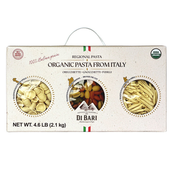 Di Bari Organic Pasta from Italy Variety Gift Box, 12.35 lb, 6-count ...