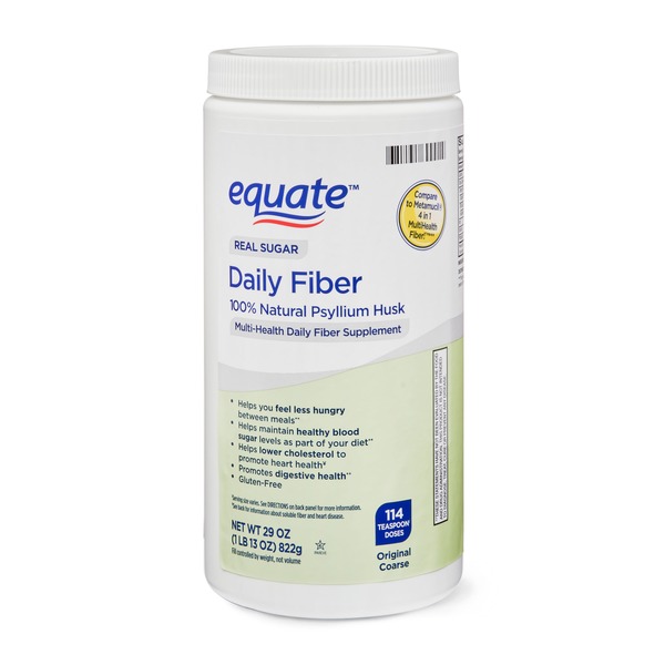 Walmart Equate Daily Fiber Psyllium Husk Multi-health Supplement Powder ...
