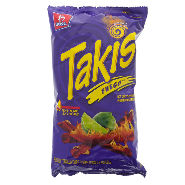 Takis Fuego Spicy Chili Pepper and Lime Rolled Tortilla Chips Same-Day ...