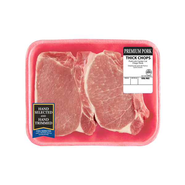 Walmart Thick Bone-In Pork Center Cut Loin Chops Same-Day Delivery ...