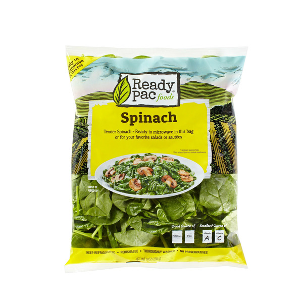 Stop & Shop Ready Pac Bistro Spinach, Microwavable Salad Bag Same-Day ...