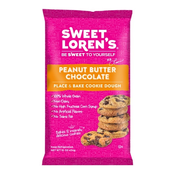 Sweet Lorens Cookie Dough, Place & Bake, Peanut Butter Chocolate (16 oz ...