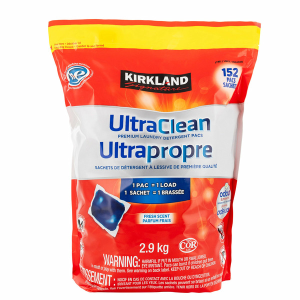 Costco Kirkland Signature Ultra Clean Laundry Detergent Pacs ...